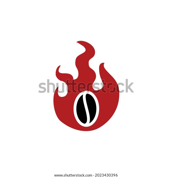 Hot Roasted Coffee Bean Fire Flame Stock Vector (Royalty Free ...