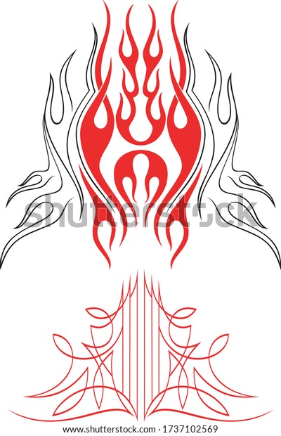 Hot Rod Flames Flames Stickers Flames Stock Vector (Royalty Free ...