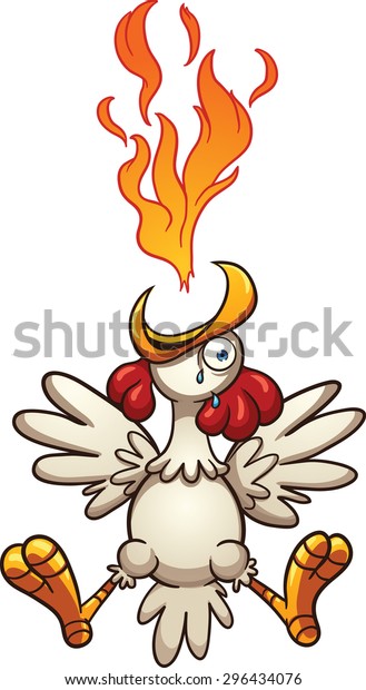 Hot Spicy Chicken Vector Clip Art Stock Vector (Royalty Free) 296434076
