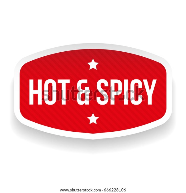 Hot Spicy Sticker Vector Stock Vector (Royalty Free) 666228106 ...