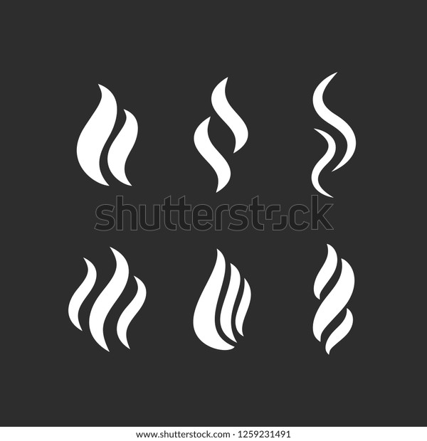 Hot Steam Vector Shapes Isolated On Stock Vector (Royalty Free) 1259231491