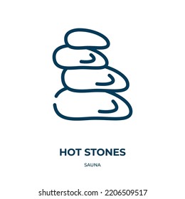 Hot Stones Icon Linear Vector Illustration Stock Vector (Royalty Free ...