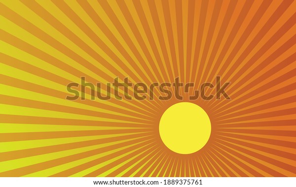 Hot Sun Background Orange Color Sun Stock Vector (Royalty Free ...