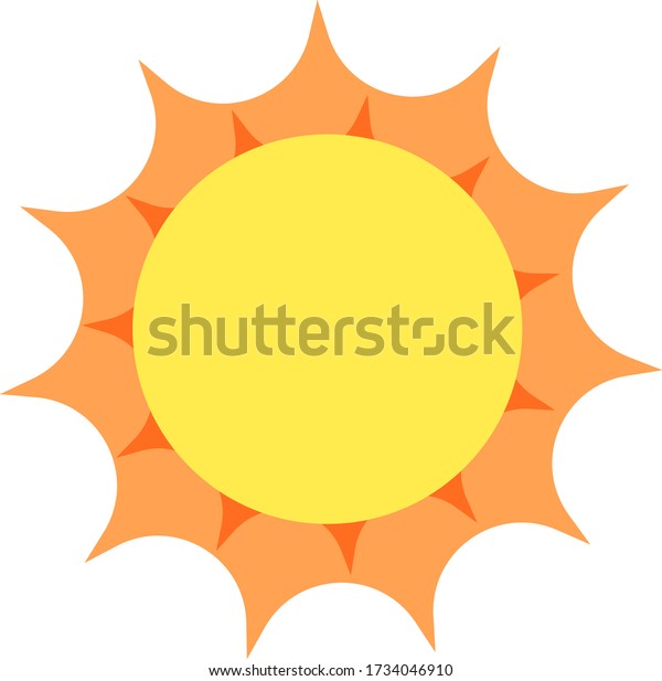 Hot Sun Illustration Vector On White Stock Vector (Royalty Free ...