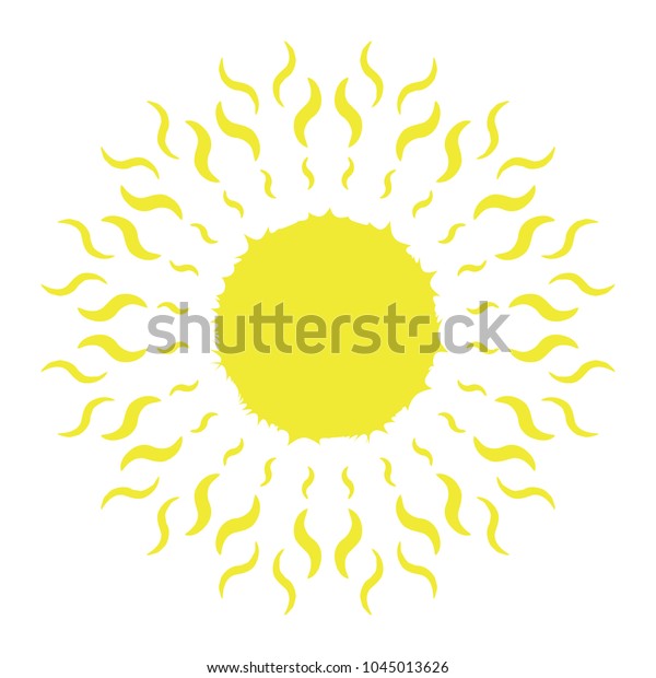 Hot Sun Rays Sunbeam Icon Vector Stock Vector (Royalty Free) 1045013626 ...