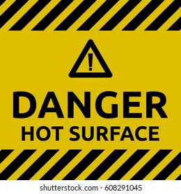 Hot Surface Sign Stock Vector (Royalty Free) 608291045 | Shutterstock