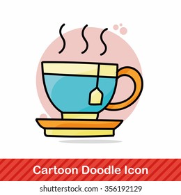 Hot Tea Color Doodle Stock Vector (Royalty Free) 356192129 | Shutterstock