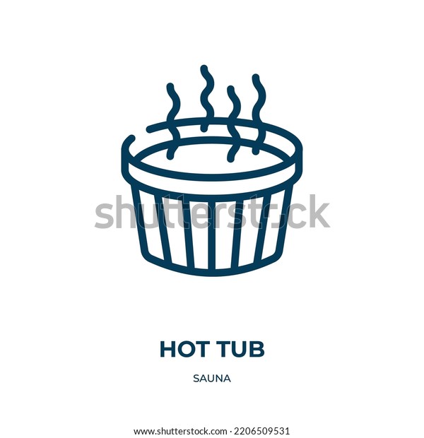 Hot Tub Icon Linear Vector Illustration Stock Vector (Royalty Free ...