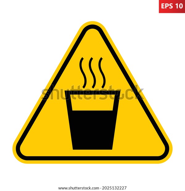 Hot Water Warning Sign Vector Illustration Stock Vector (Royalty Free ...