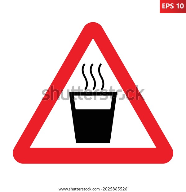 Hot Water Warning Sign Vector Illustration Stock Vector (Royalty Free ...