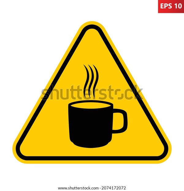 Hot Water Warning Sign Vector Illustration Stock Vector (Royalty Free ...