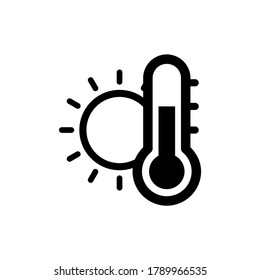 Hot Weather Icon Hot Temperature Concept Stock Vector (Royalty Free ...