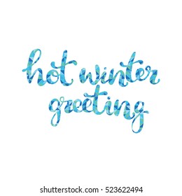 Hot Winter Greeting Isolated Vector Object: vector de stock (libre de ...