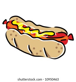Chicago Style Hot Dog Cartoon Icon Stock Vector (Royalty Free) 1552623074
