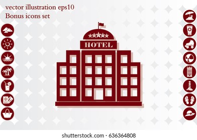 Hotel 5 Star Icon Vector Illustration Stock Vector (Royalty Free ...