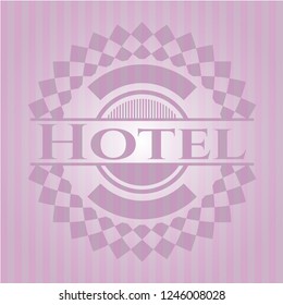 Hotel Badge Pink Background Stock Vector (Royalty Free) 1246008028 ...
