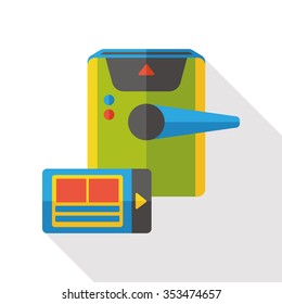 Hotel Door Key Card Flat Icon Stock Vector (Royalty Free) 353474657 ...