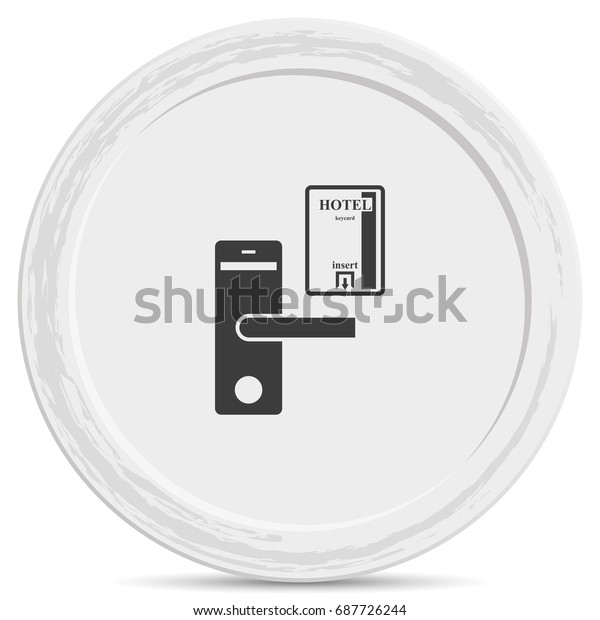 Hotel Door Lock Key Card Simple Stock Vector (Royalty Free) 687726244 ...