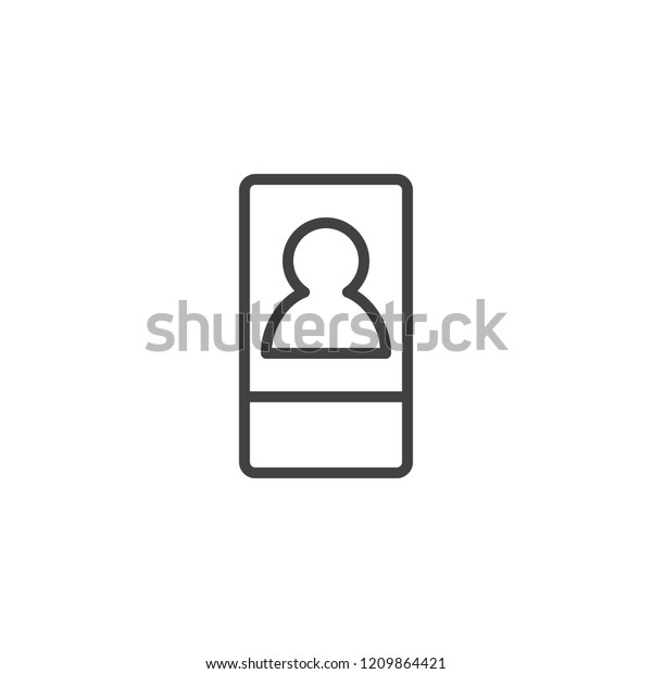 Hotel Keycard Outline Icon Linear Style Stock Vector (Royalty Free ...