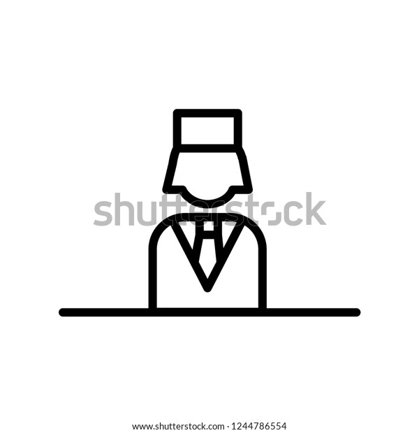 Hotel Reception Lobby Icon Template Stock Vector (Royalty Free ...