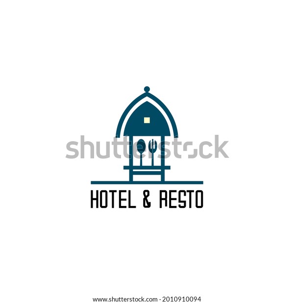 Hotel Restaurant Logo Vector Spoon Fork Stock Vector (Royalty Free ...
