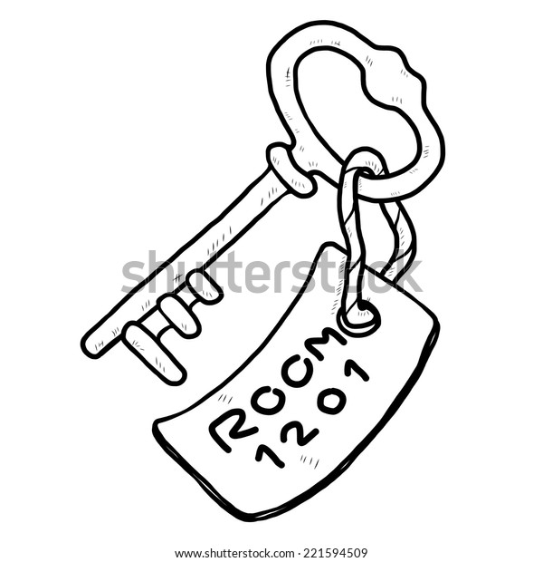 Hotel Room Key Cartoon Vector Illustration Stock Vector (Royalty Free ...
