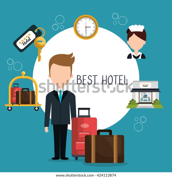 Hotel Service Design Stock Vector (Royalty Free) 424113874