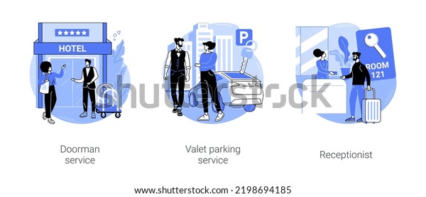 Hotel Service Isolated Cartoon Vector Illustrations Stock Vector ...
