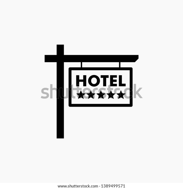 Hotel Sign Symbol Icon Vector Stock Vector (Royalty Free) 1389499571 ...