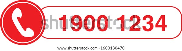 Hotline Cell Phone Icon Number Design Stock Vector (Royalty Free ...