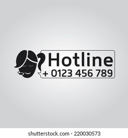 Hotline Icon Number Design App Website Stock Vector (Royalty Free ...