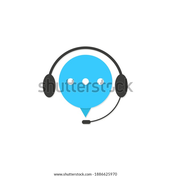 Hotline Service Icon On White Backgroundvector Stock Vector (Royalty ...