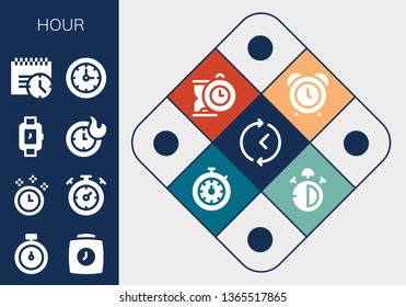 Hour Icon Set 13 Filled Hour Stock Vector (Royalty Free) 1365517865 ...