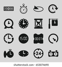 Hour Icons Set Set 16 Hour Stock Vector (Royalty Free) 653074690