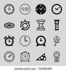 Hour Icons Set Set 16 Hour Stock Vector (Royalty Free) 735985309 ...