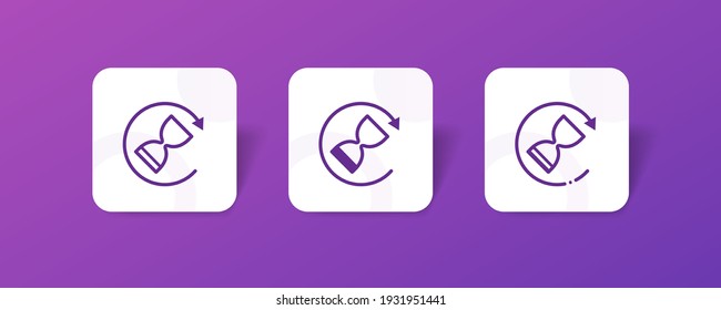 Hourglass Cycle Time Icon Set Bundle Stock Vector (Royalty Free ...