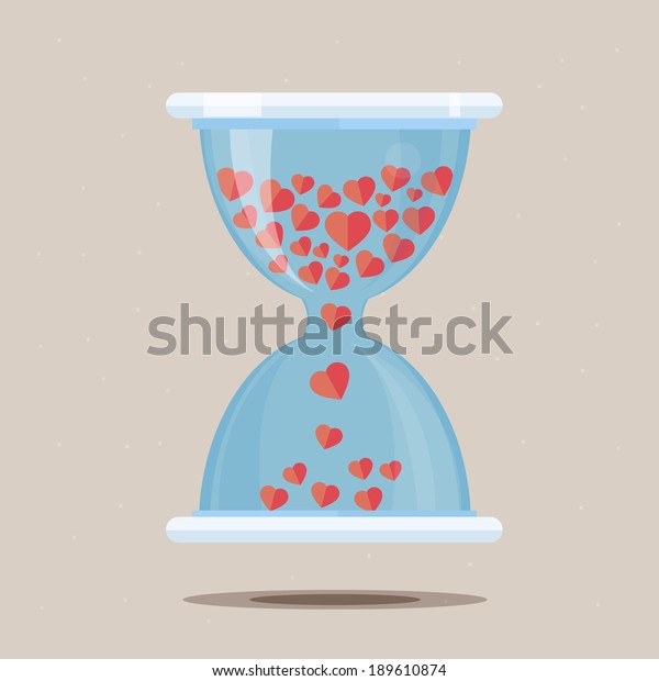 Hourglass Heart Vector Illustration Stock Vector (Royalty Free ...