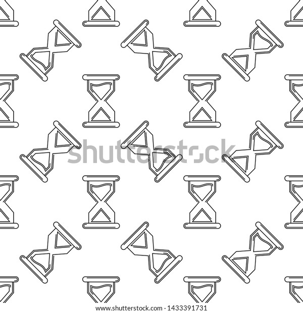 Hourglass Icon Seamless Pattern Hour Glass Stock Vector (Royalty Free ...