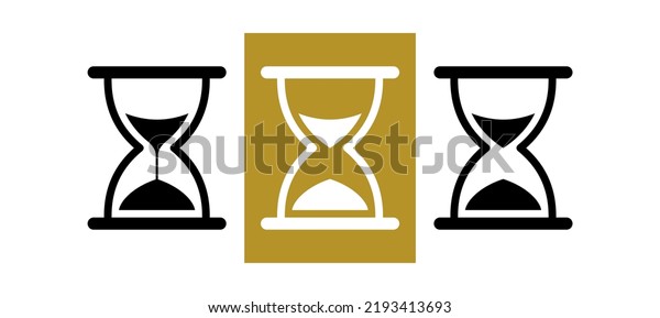 Hourglass Icon Symbol Time Waiting Loading Stock Vector (Royalty Free ...
