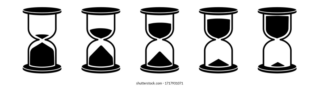 Hourglass Icon Timer Expiration Time Vector Stock Vector (Royalty Free ...