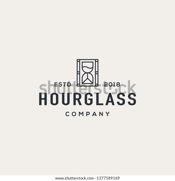 Hourglass Logo Design Concept Universal Hourglass Stock Vector (Royalty ...
