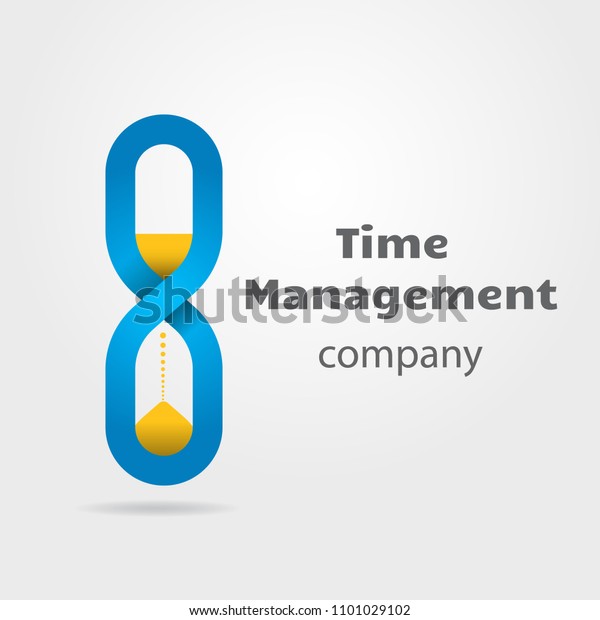 Hourglass Made Infinity Symbol Logotype Time Stock Vector (Royalty Free ...
