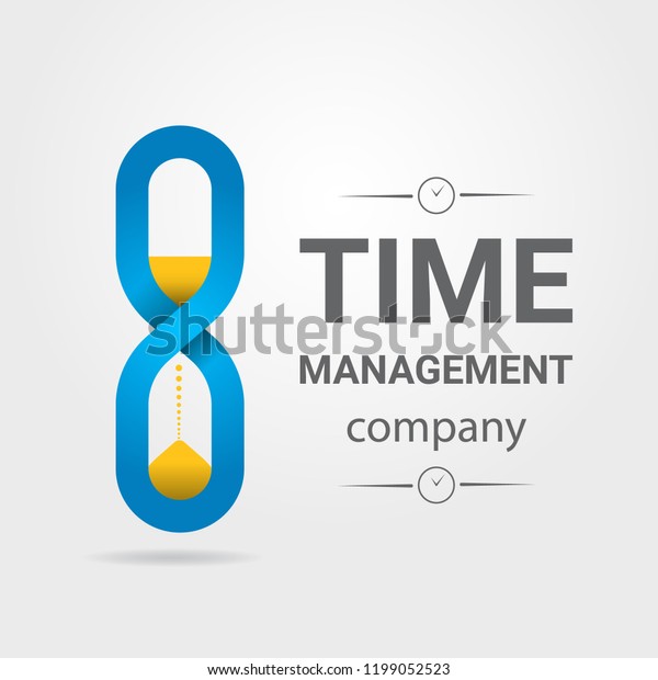Hourglass Made Infinity Symbol Logotype Time Stock Vector (Royalty Free ...