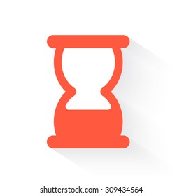 Red Hourglass Icon On White Sphere Stock Vector (Royalty Free) 572674462