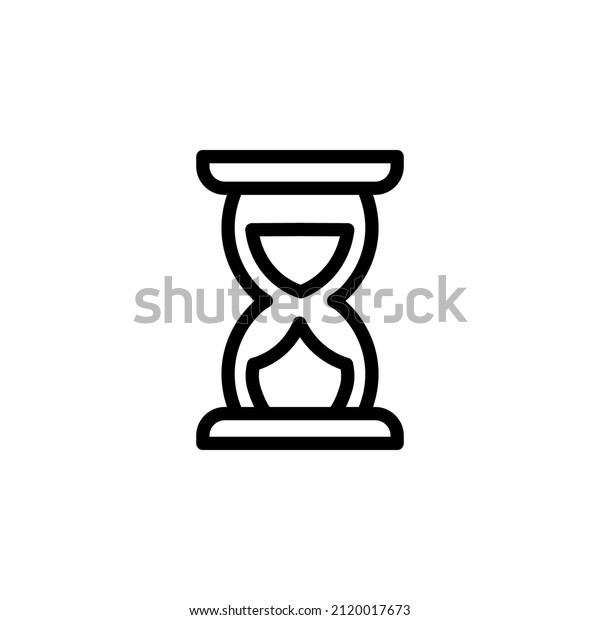 Hourglass Outline Icon Vector Stock Vector (Royalty Free) 2120017673 ...