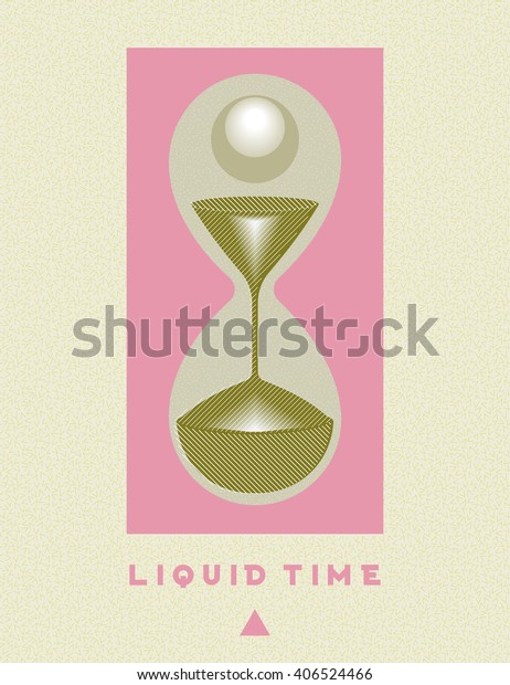 Hourglass Poster Liquid Time Sacred Geometry Stock Vector (Royalty Free ...
