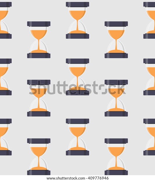 Hourglass Sandglass Icon Seamless Pattern Background Stock Vector ...