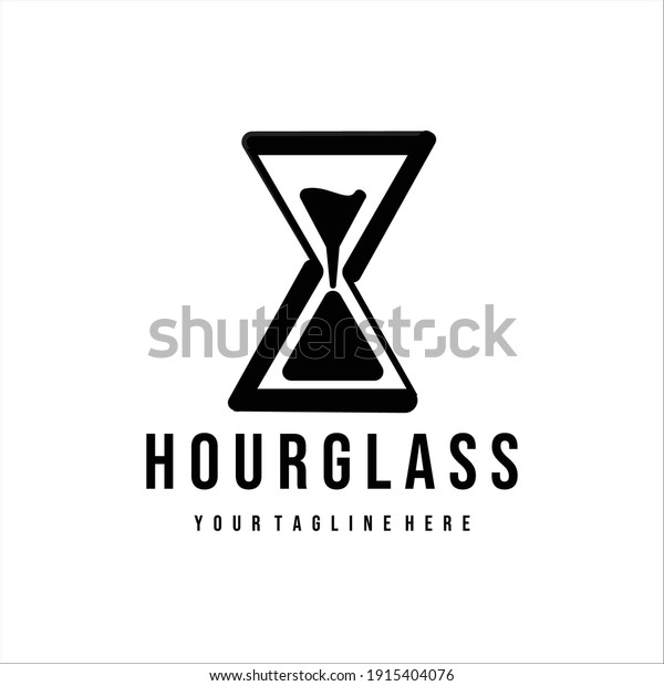 Hourglass Vintage Simple Vector Logo Illustration Stock Vector (Royalty ...