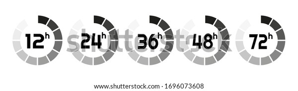 Hours Clock Arrow On White Background Stock Vector (Royalty Free ...