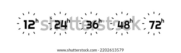 Hours Clock Arrow On White Background Stock Vector (Royalty Free ...